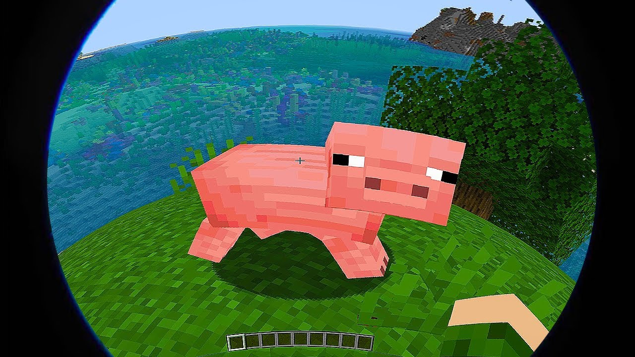 Minecraft through a Fisheye Lens - YouTube