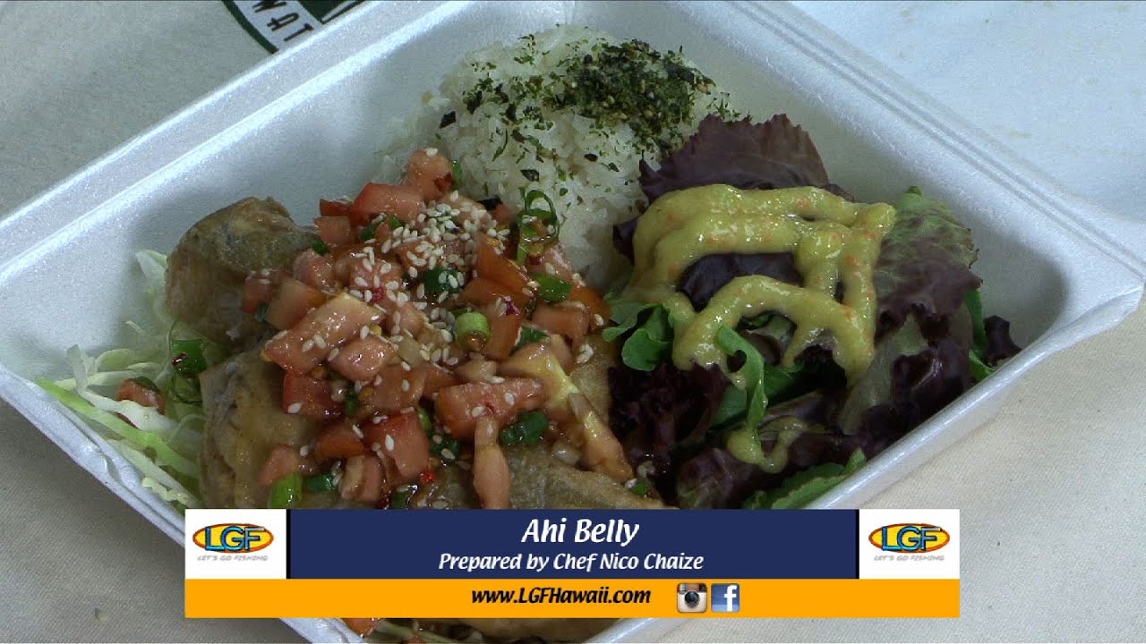Fried Ahi Belly Plate Lunch! - YouTube