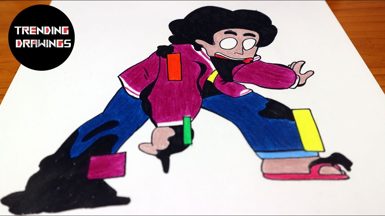 How To Draw FNF MOD- Corrupted Steven - Easy Step by Step - YouTube