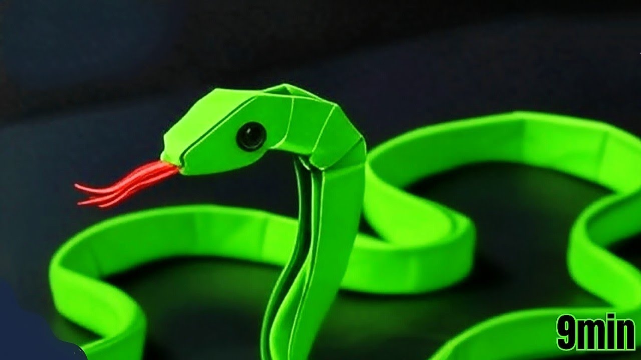 Craft a Sleek Origami Snake in 9 Minutes! 🐍 (Day 4: Legendary Origami ...