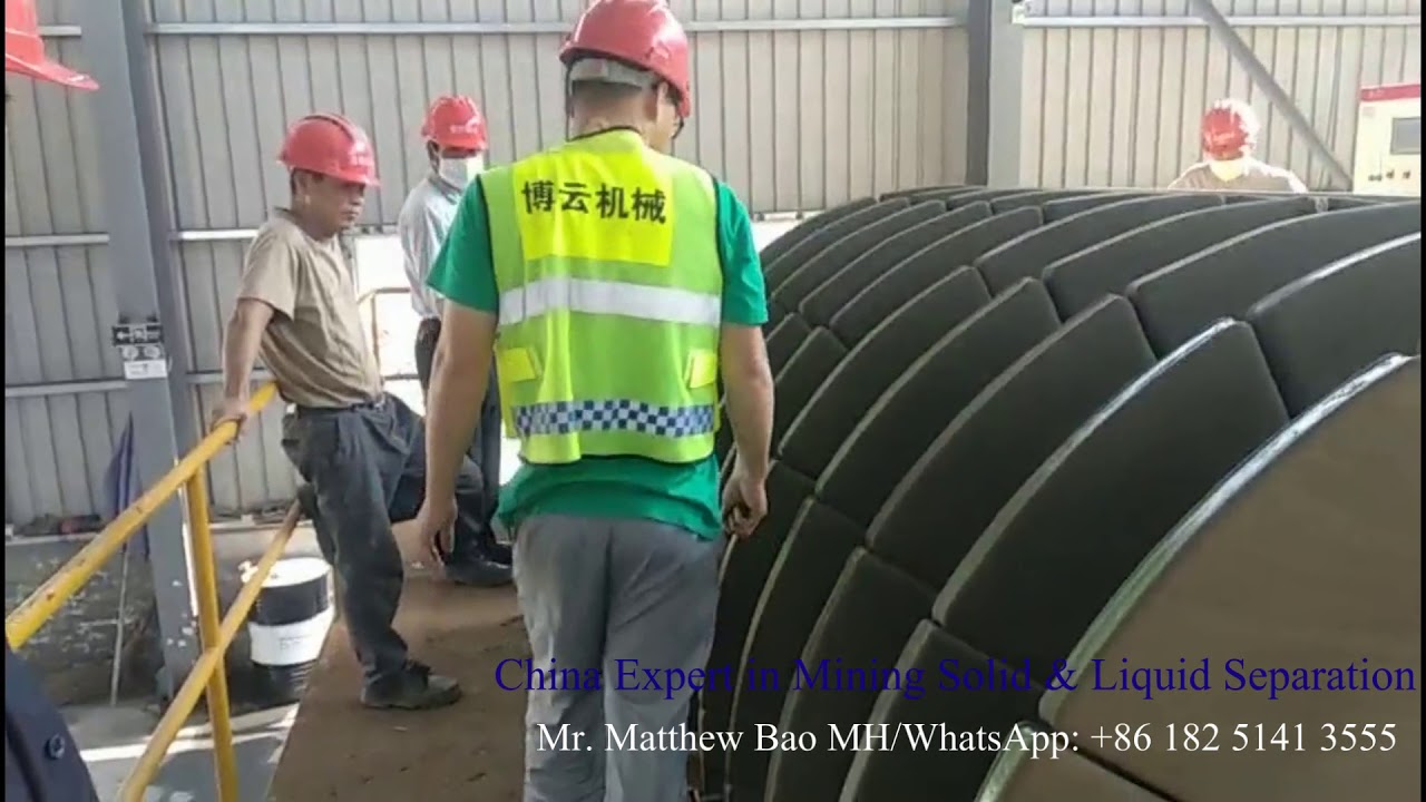 copper tailing slurry separation filter video - YouTube