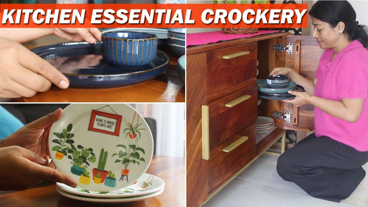KITCHEN ESSENTIAL CROCKERY | CROCKERY UNIT ORGANIZATION - YouTube