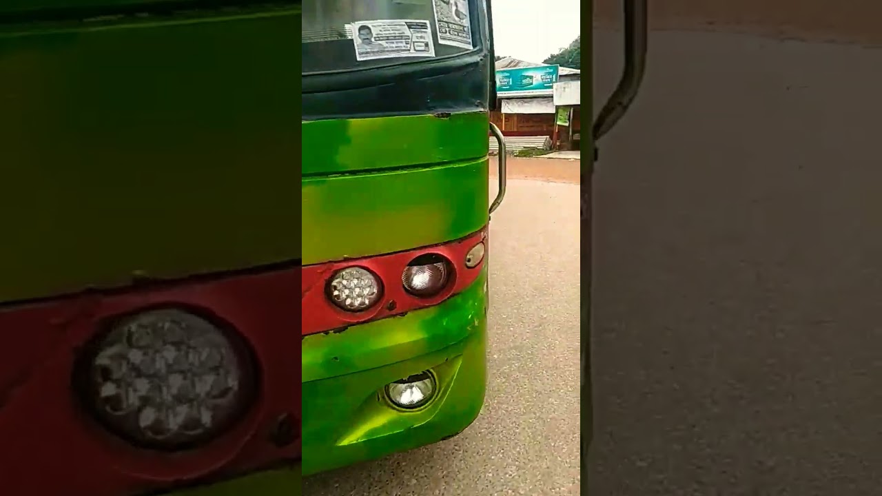 Bus Gari on the road side beautiful - YouTube