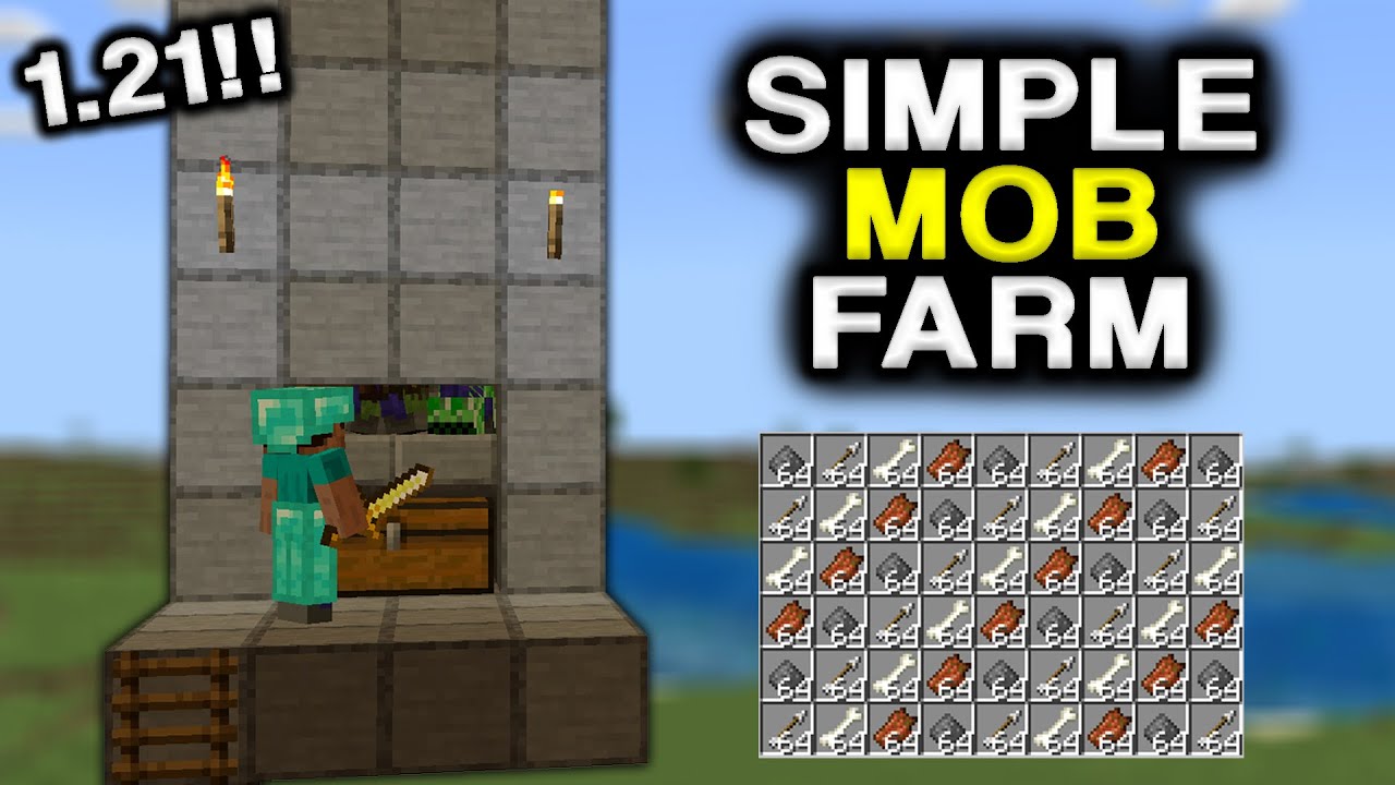 Easy 1.21 Mob Farm in Minecraft Bedrock (MCPE/Xbox/PS/Switch/PC)‏ - YouTube