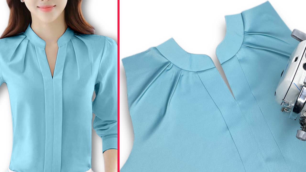 Stylish Circle Pleated Neckline Design | Perfect for Elegant Dresses ...