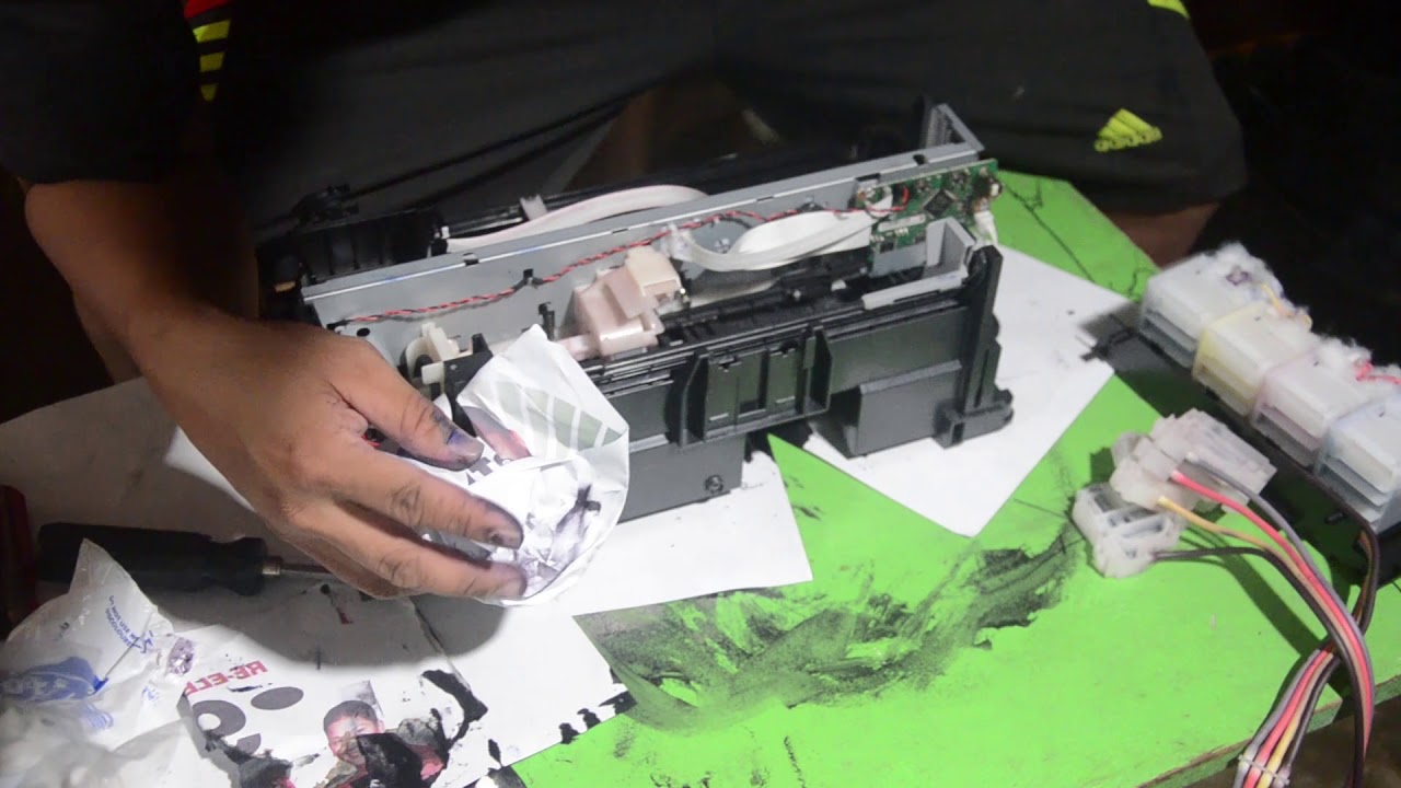 HOW TO MAKE WASTE INK TANK Epson L120 printer - YouTube