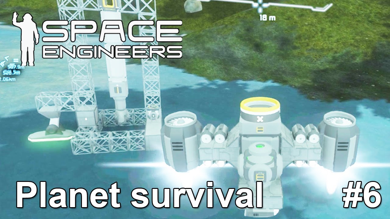 Space engineers: Mobile Drilling Platform. Can our ship lift it? - YouTube