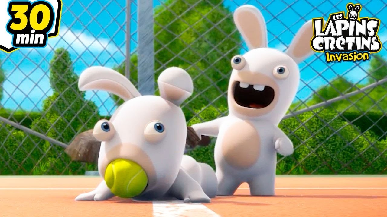 Les Lapins à l'Assaut de Roland Garros! | Les Lapins Crétins Invasion🐰 ...