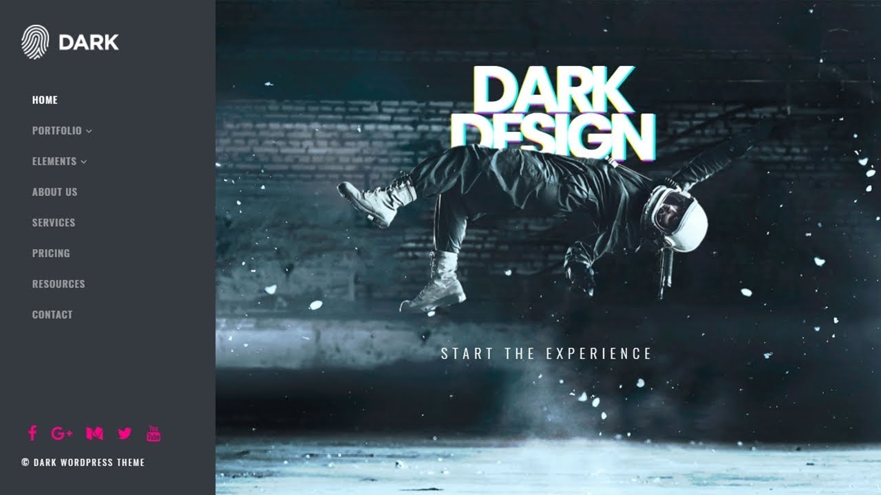 Dark WordPress Theme Presentation - Responsive Site Builder - YouTube