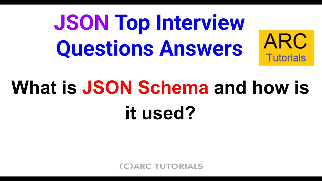What is JSON Schema? | Fullstack Interview Questions Answers - YouTube