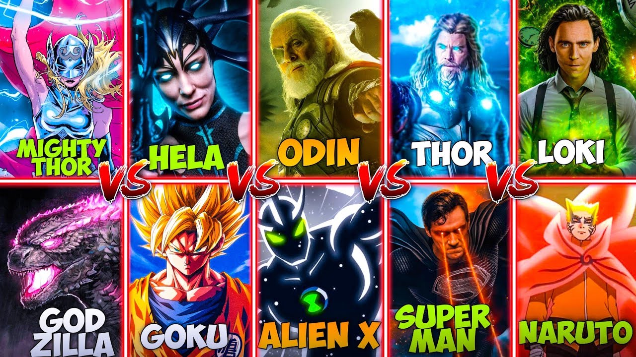 Mahayudh : Odin, Alien X, Goku, Thor, Superman, Naruto, Hela, Godzilla ...