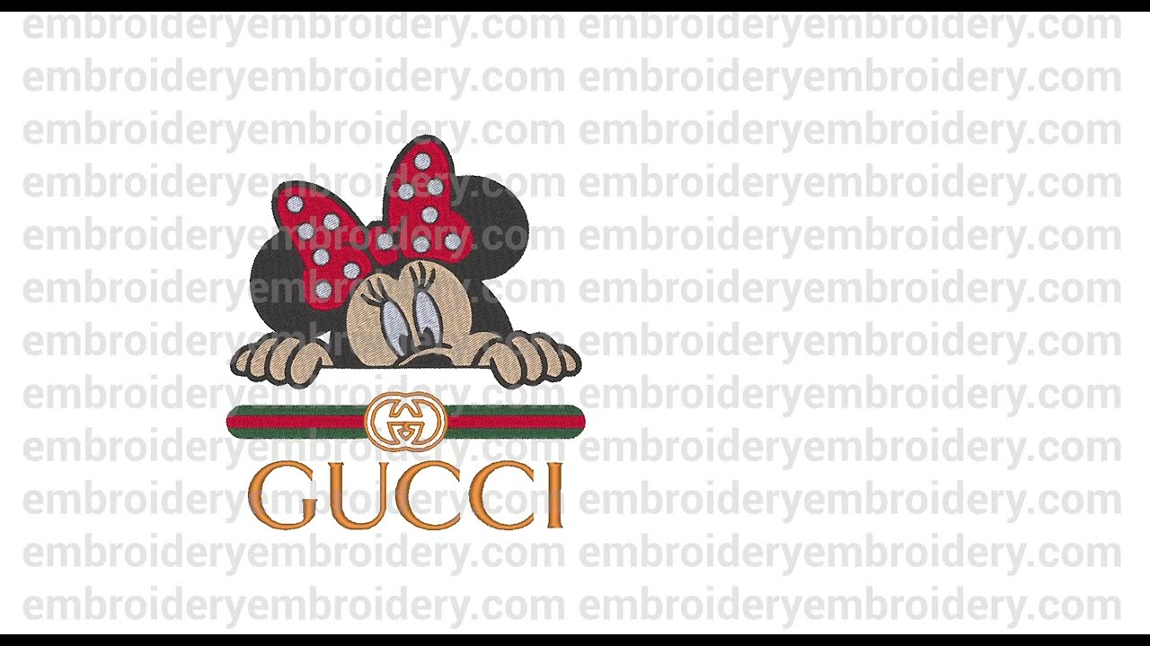 Gucci Minnie mouse machine embroidery designs instant downloads instant ...
