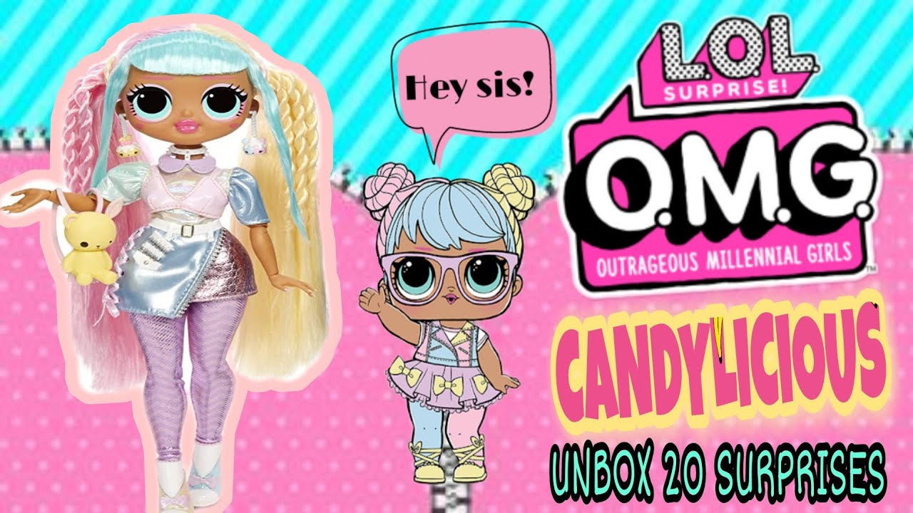 Unboxing L.O.L Surprise! OMG Candylicious Fashion Doll with 20 ...