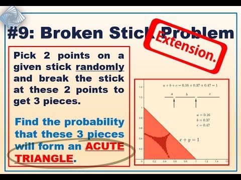521 Math #9: Broken Stick Problem (2 approaches) - YouTube