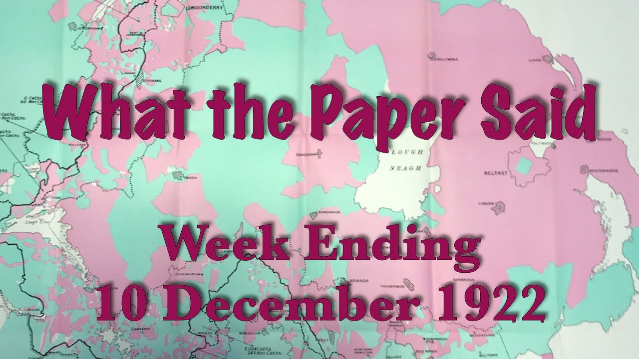 Ulster joins the UK; a judge warns of the danger of press barons; - YouTube