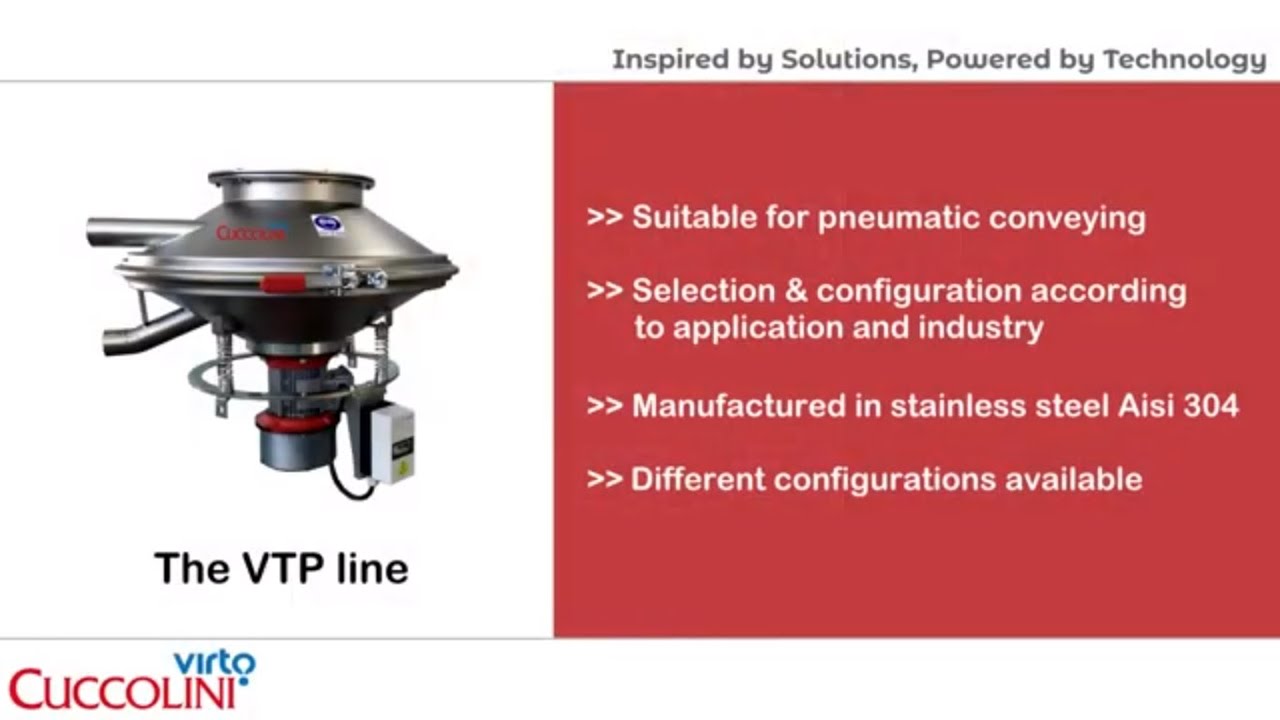 Virto Cuccolini VTP sieves range for PNEUMATIC CONVEYING - YouTube