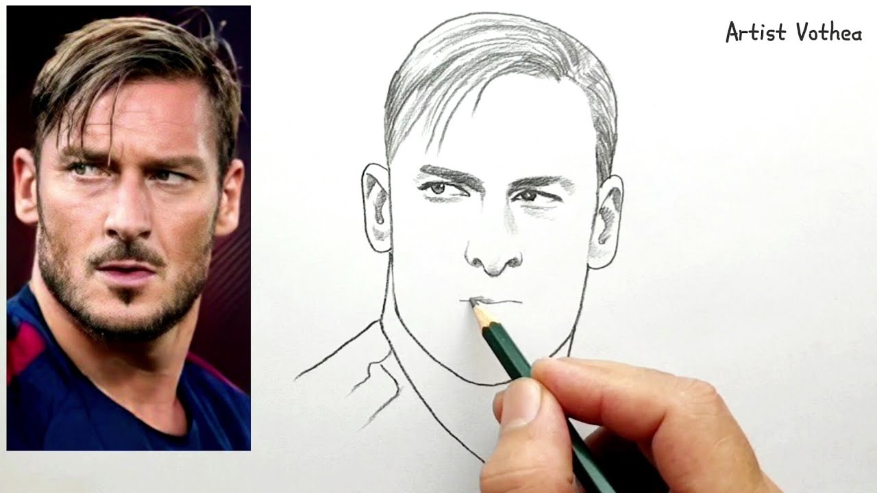How To Draw Francesco Totti Easy Tutorial #Francesco Totti - YouTube