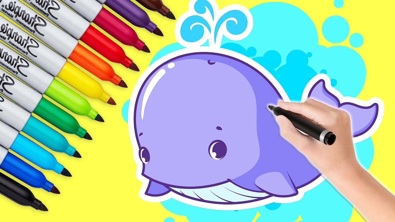 Drawing sea world for kids - YouTube