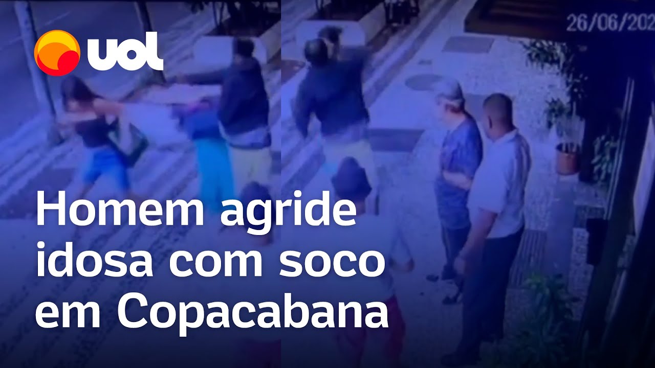 Homem agride idosa com soco em Copacabana; vídeo mostra momento - YouTube