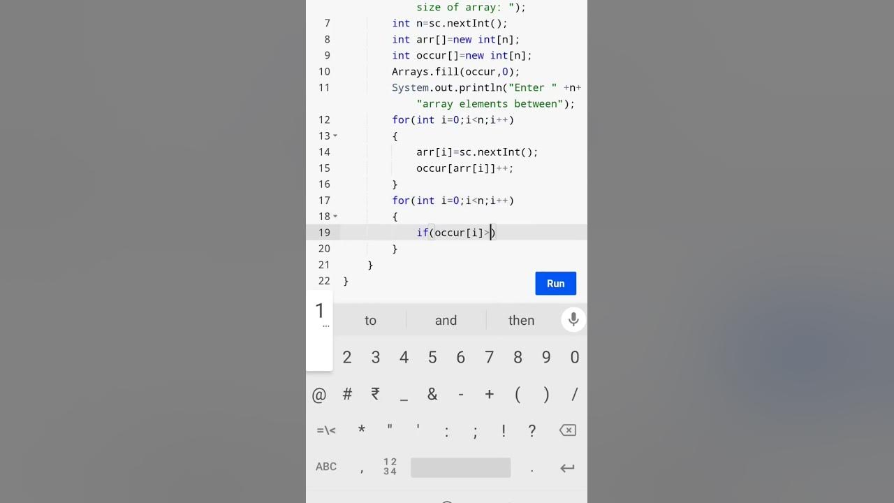 Java Program To Count The Occurrence Of Numbers In An Array Java Codingguru Youtubeshorts 😎