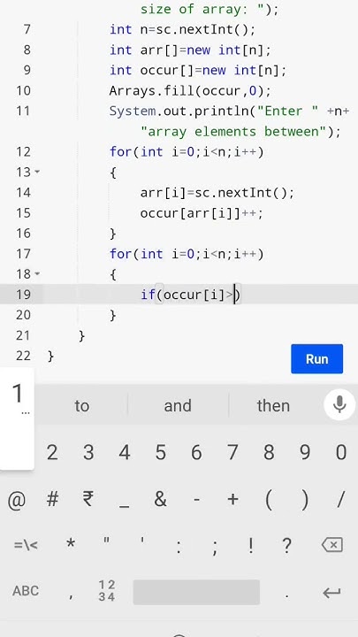 Java Program To Count The Occurrence Of Numbers In An Array Java Codingguru Youtubeshorts 😎 9187