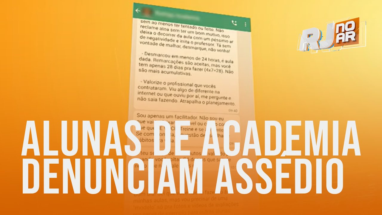ALUNAS DE ACADEMIA DENUNCIAM ASSÉDIO | RJ NO AR - YouTube