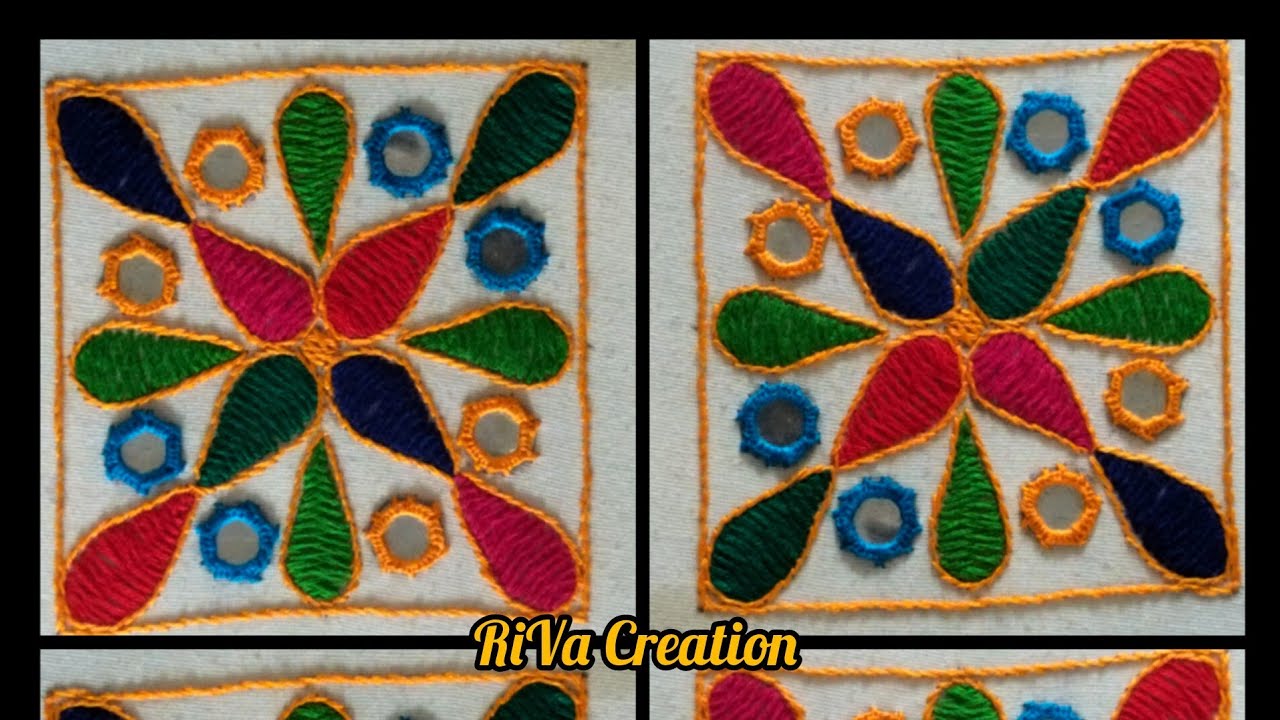 Hand Embroidery | Gamthi Work | Deshi Bharat Namuno | Deshi chakla ...