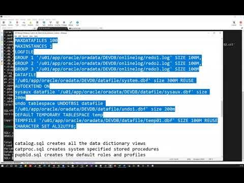 Manual Database Creation || Silent Mode Database Creation - YouTube