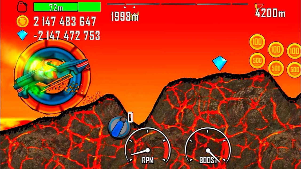 hill climb racing - mutant on volcano 🌋 | android iOS gameplay #664 ...
