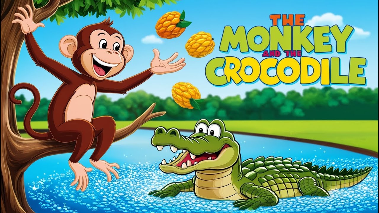 The Monkey And The Crocodile | Bedtime & Moral Stories For Kids ...
