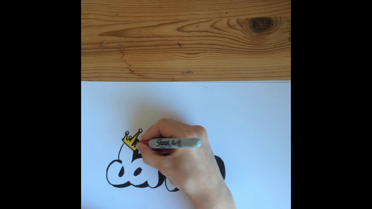 How to draw graffiti names with bubble letters, Johan - YouTube