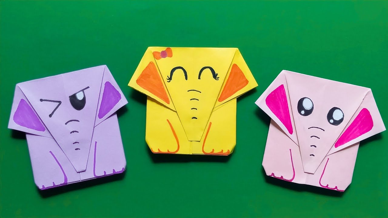 Origami Elephant | Cara Membuat Gajah dari Kertas Origami - YouTube