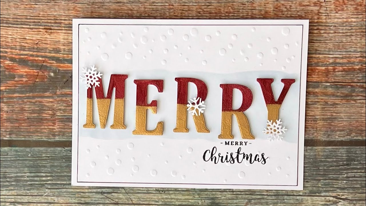 Easy Split Heat Embossed Christmas Card - YouTube