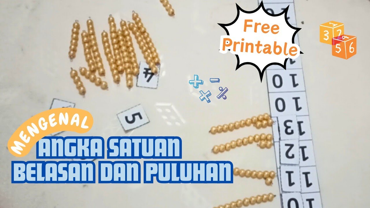 Anak Belajar Angka Belasan Puluhan Ratusan dengan Montessori Number ...