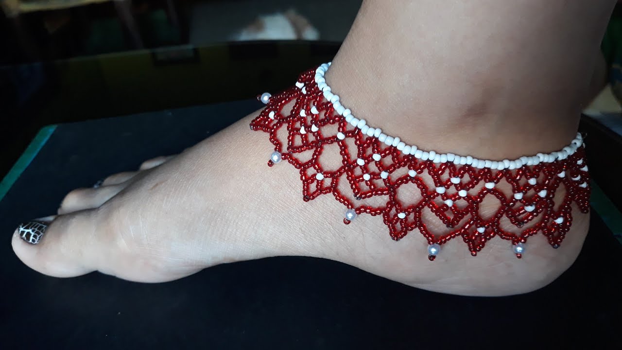 DIY Beads Anklet / How to Make Beaded Anklet - YouTube
