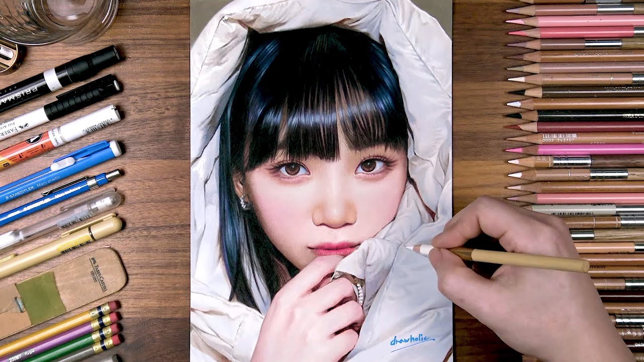 Drawing LE SSERAFIM: CHAEWON | drawholic - YouTube