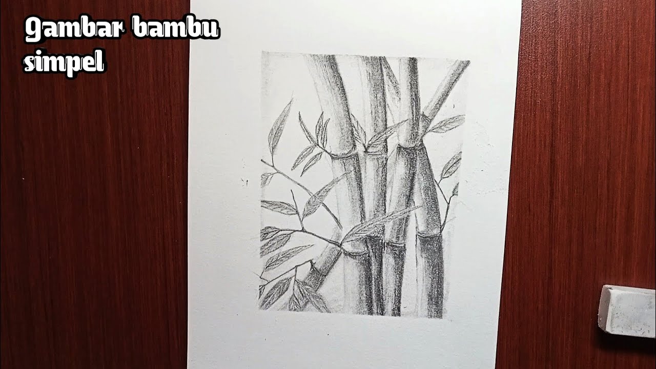 Gambar bambu mudah easy way to draw bamboo - YouTube