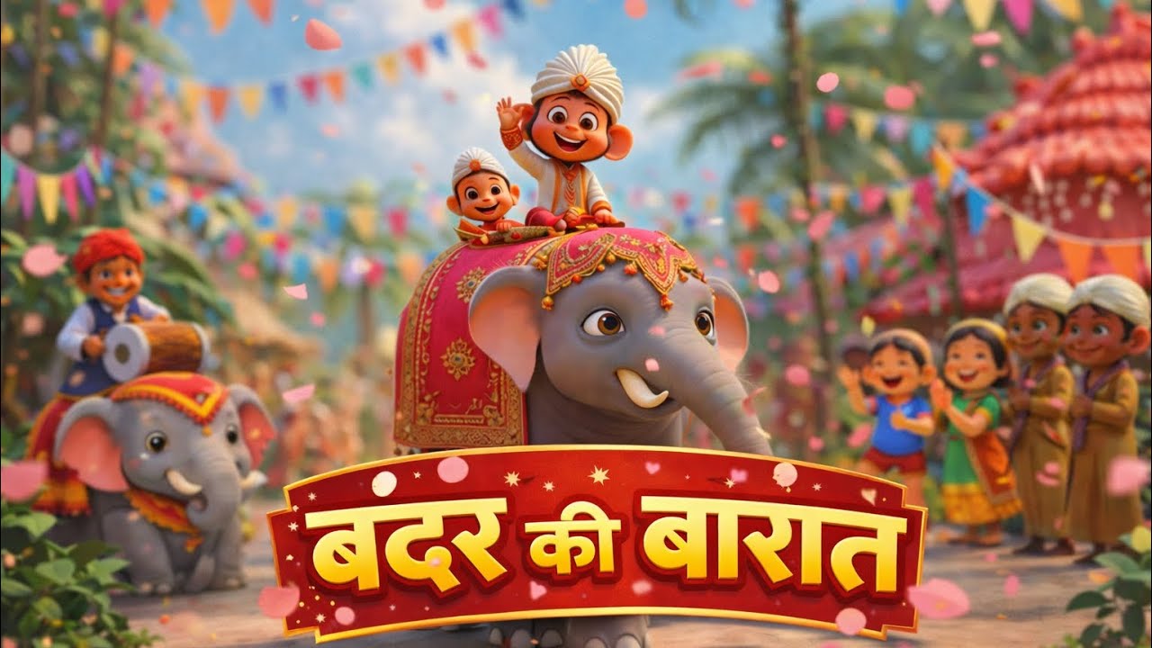 Bandar Ki Barat🐒 | Kids Song | Bacho Ke Gane | Kids Cartoon | - YouTube