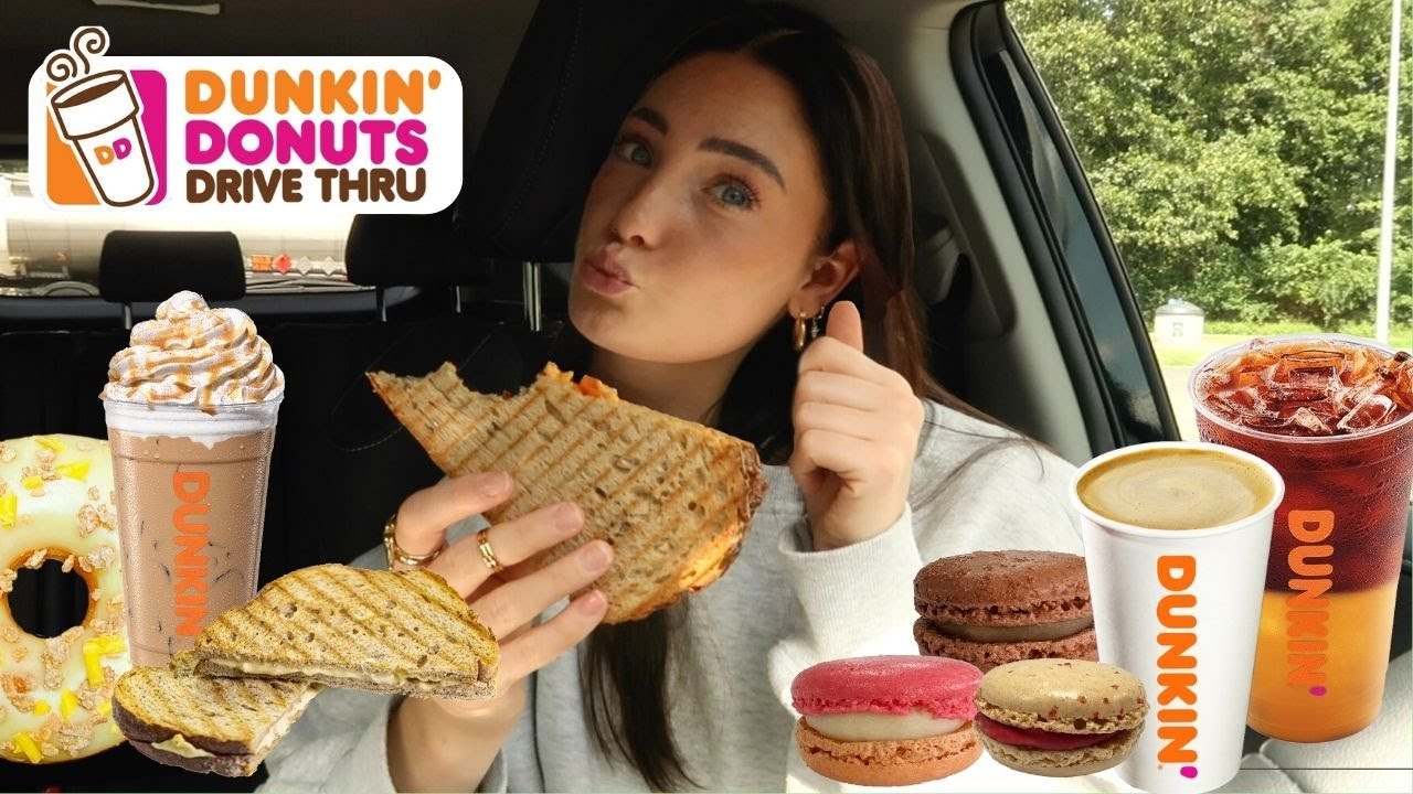 DUNKIN DONUTS DRIVE THRU🍩POPCORN LATTE?🍿limonade met coffee😵‍💫waarom ...
