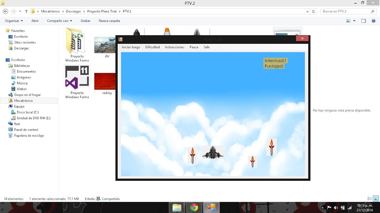 Juego programado en C# - YouTube