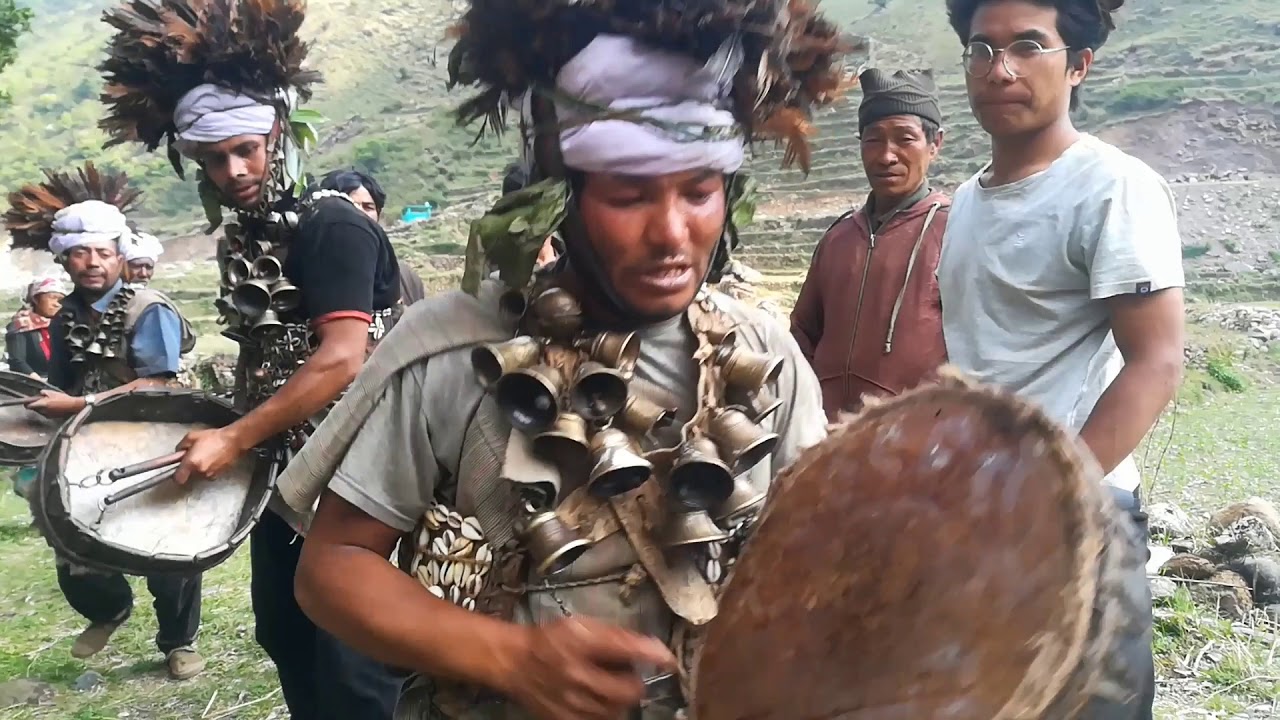 Funeral culture of Shaman(jhakri) in East Rukum, Nepal. झाँक्िको दाह ...