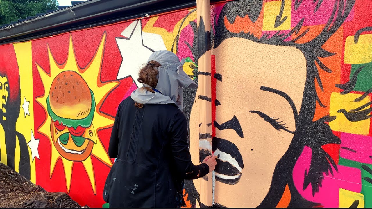 Paint a HUGE Mural | How in 5 Easy Steps *Mural Tutorial - YouTube