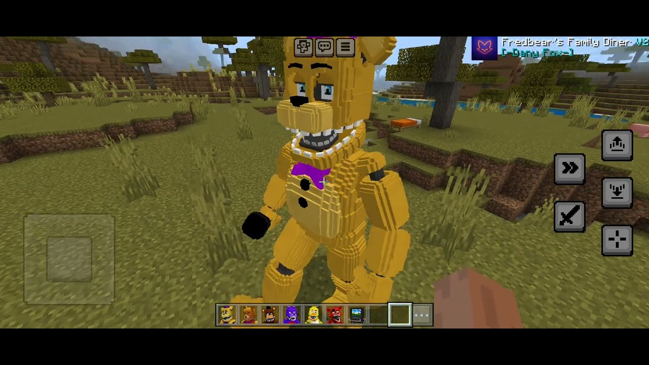 fnaf fredbear family diner mod de minecraft - YouTube
