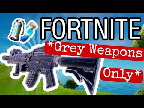 GREY WEAPONS ONLY Challenge on Fortnite!! How far will it take me ...