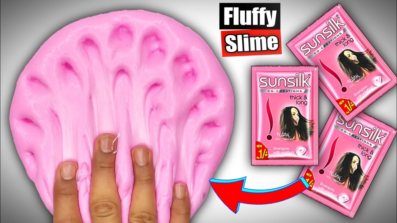 FLUFFY SHAMPOO SLIME👅🎧 How to make Fluffy Slime with Sunsilk Shampoo ...