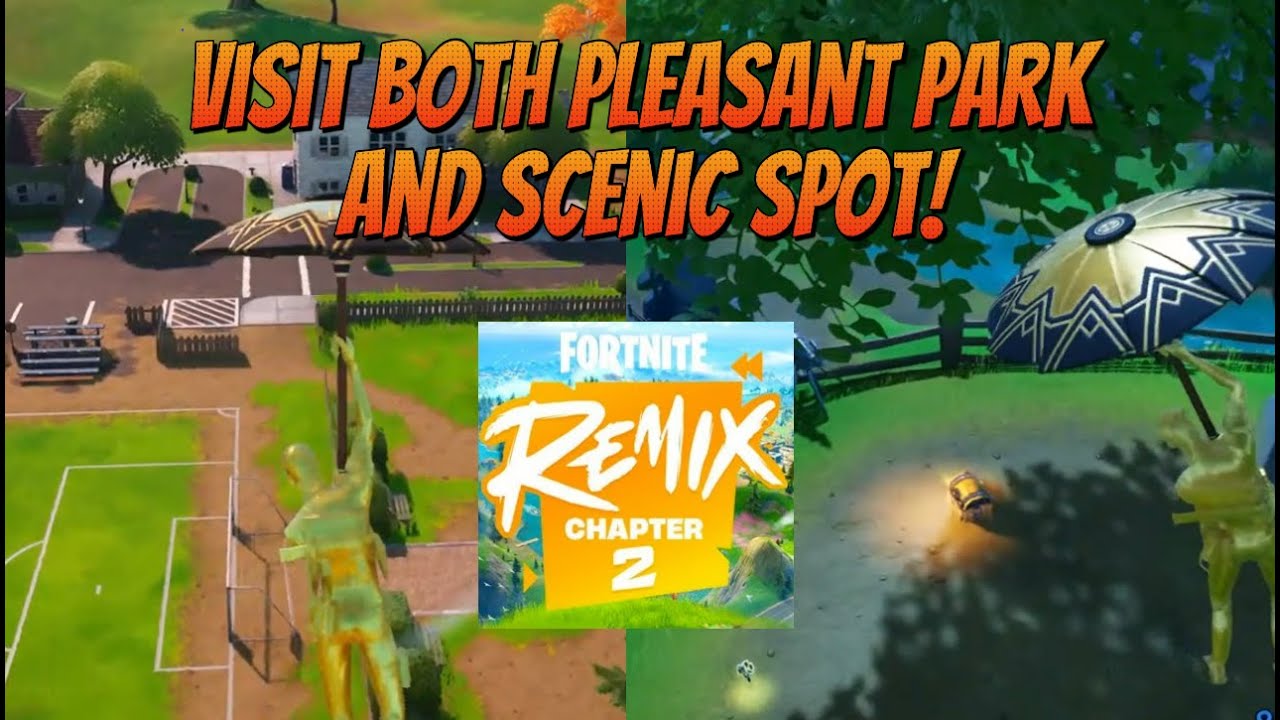 Fortnite Daily Quest - Visit both Pleasant Park and Scenic Spot Chapter ...