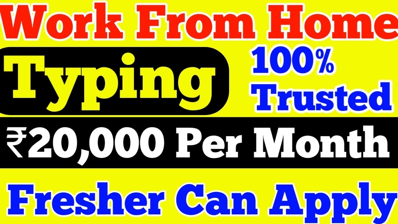 Typing Jobs From Home || Online Typing Job at Home|| Fresher Typing Job ...