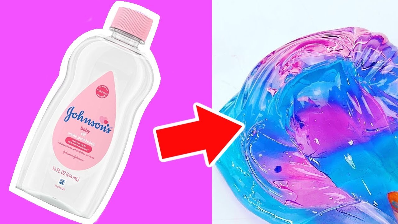 NO GLUE Baby Oil Slime How To Make Slime with Baby Oil - YouTube