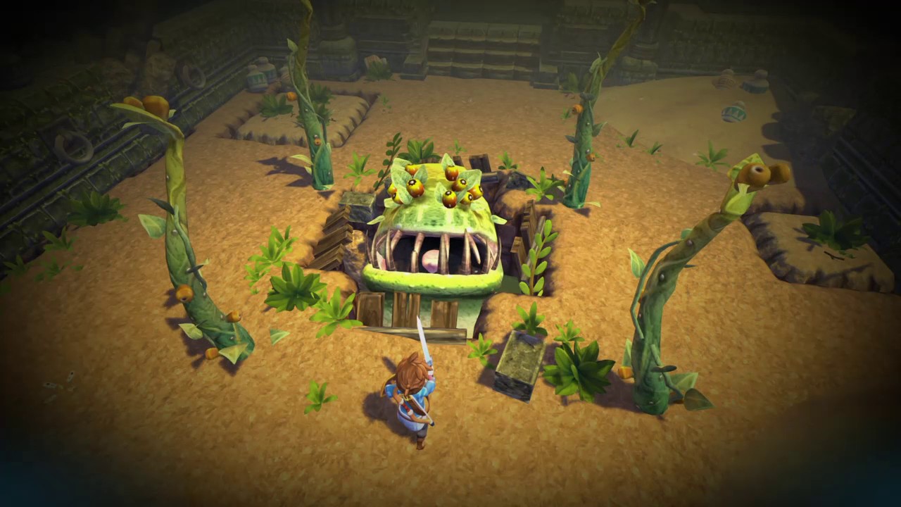 Oceanhorn Great Forest - Forest Shrine/Crypt/Bow/Battle with Turmos ...