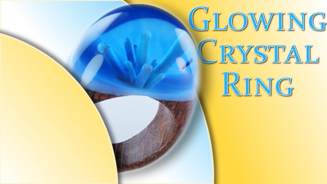 How to make a Magic ring "Glowing crystals" (Epoxy Resin and Wood ...